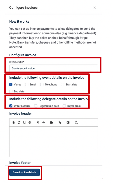 How to set up payment providers for delegate registration